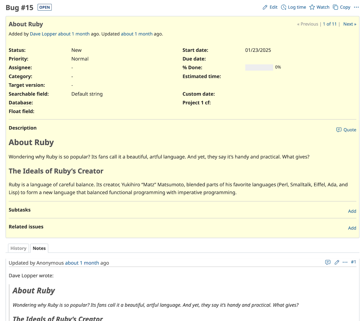 Quick 5-Minute Guide to the Issue in Redmine | Redmine Advisor
