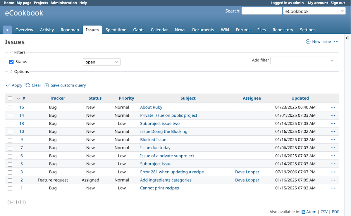 Quick 5-Minute Guide to the Issue in Redmine | Redmine Advisor