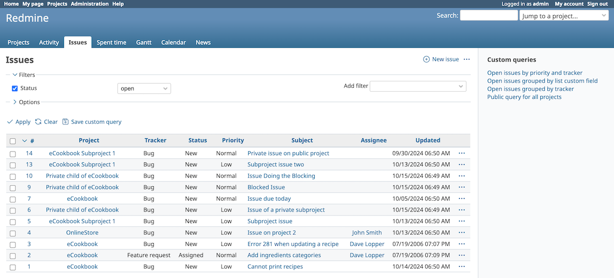 Quick 5-Minute Guide to the Basic Operations in Redmine | Redmine Advisor